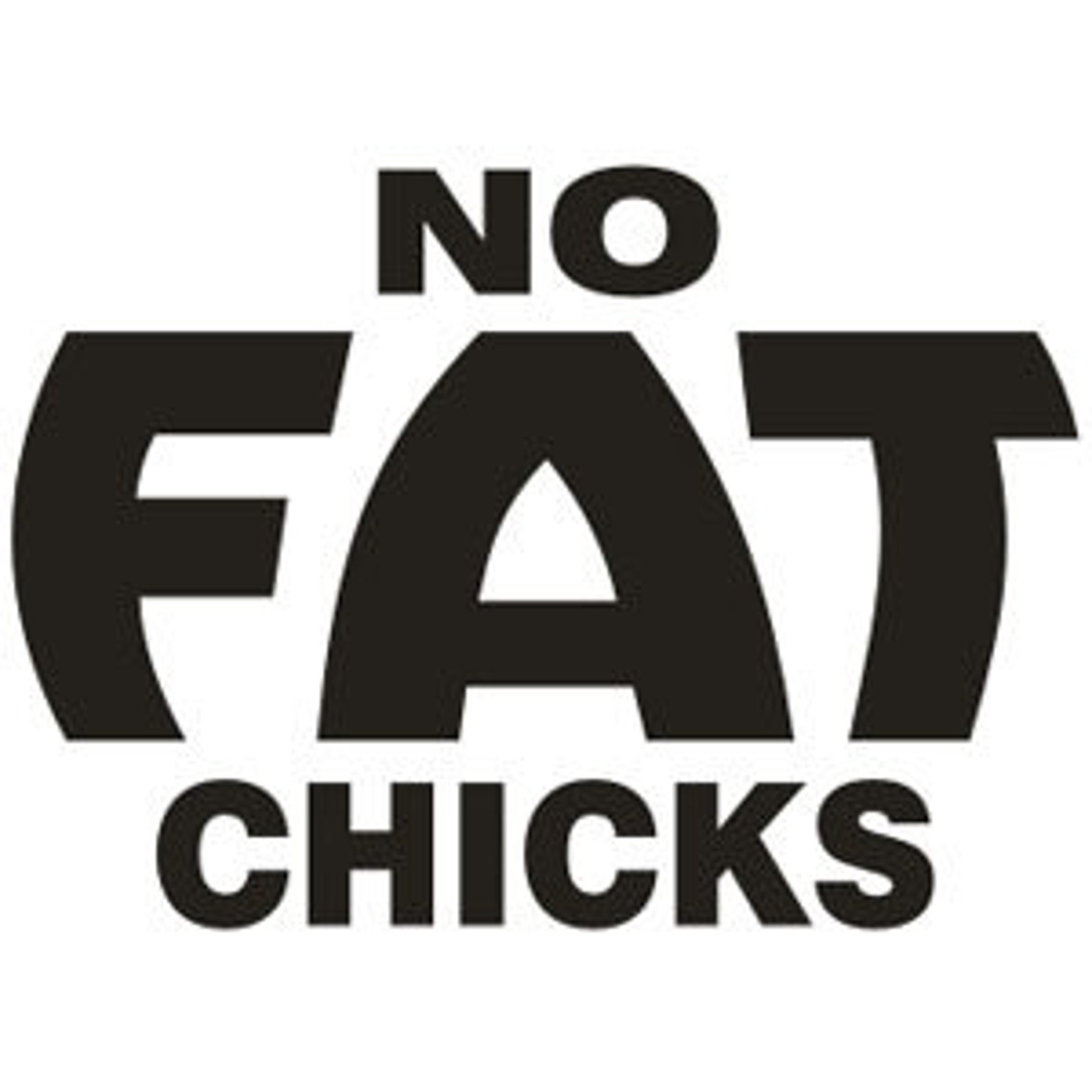 No Fat Chicks v2 JDM Funny Sticker Decal | Etsy