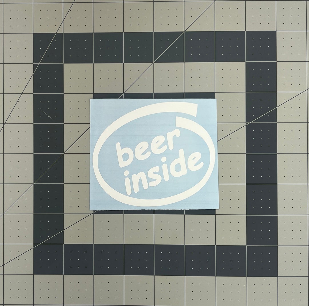 Beer Inside Drinking Beer Funny Sticker Decal - Etsy