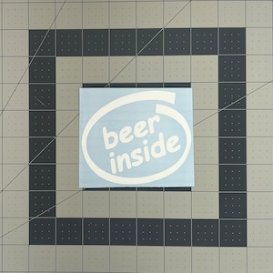 Beer Inside Drinking Beer Funny Sticker Decal - Etsy