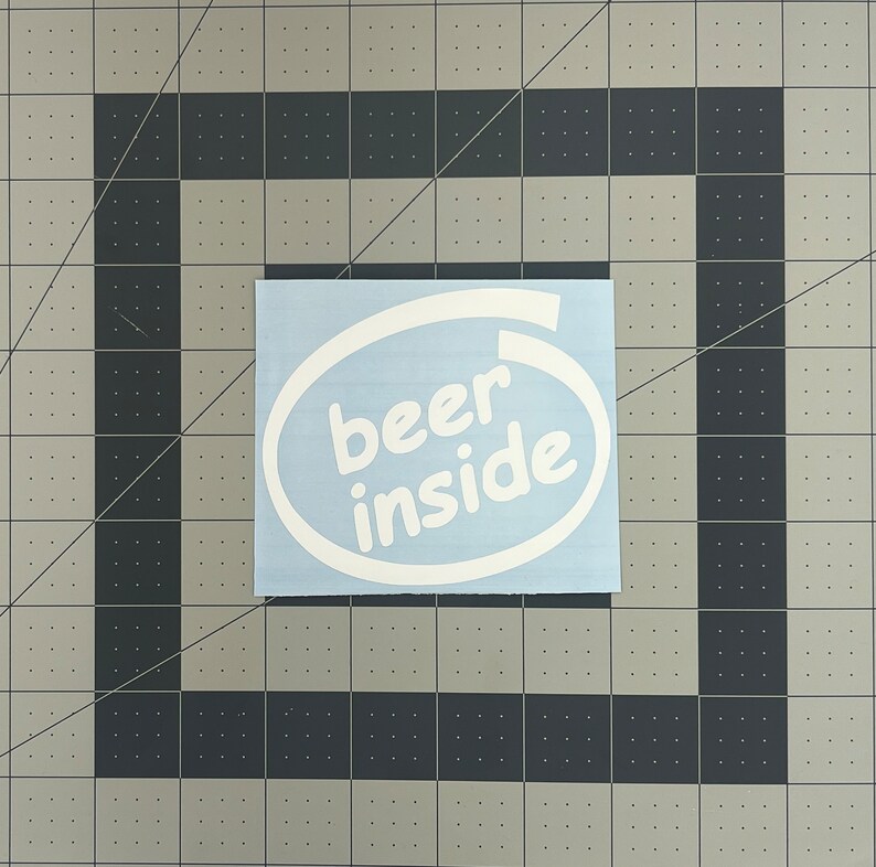 Beer Inside Drinking Beer Funny Sticker Decal - Etsy