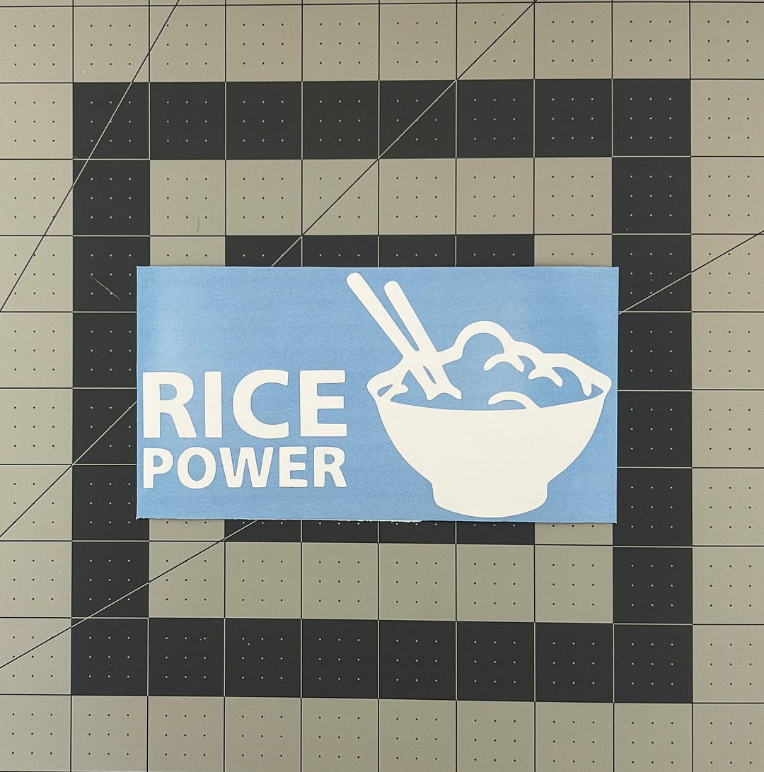 Rice Power JDM Funny Sticker Decal - Etsy