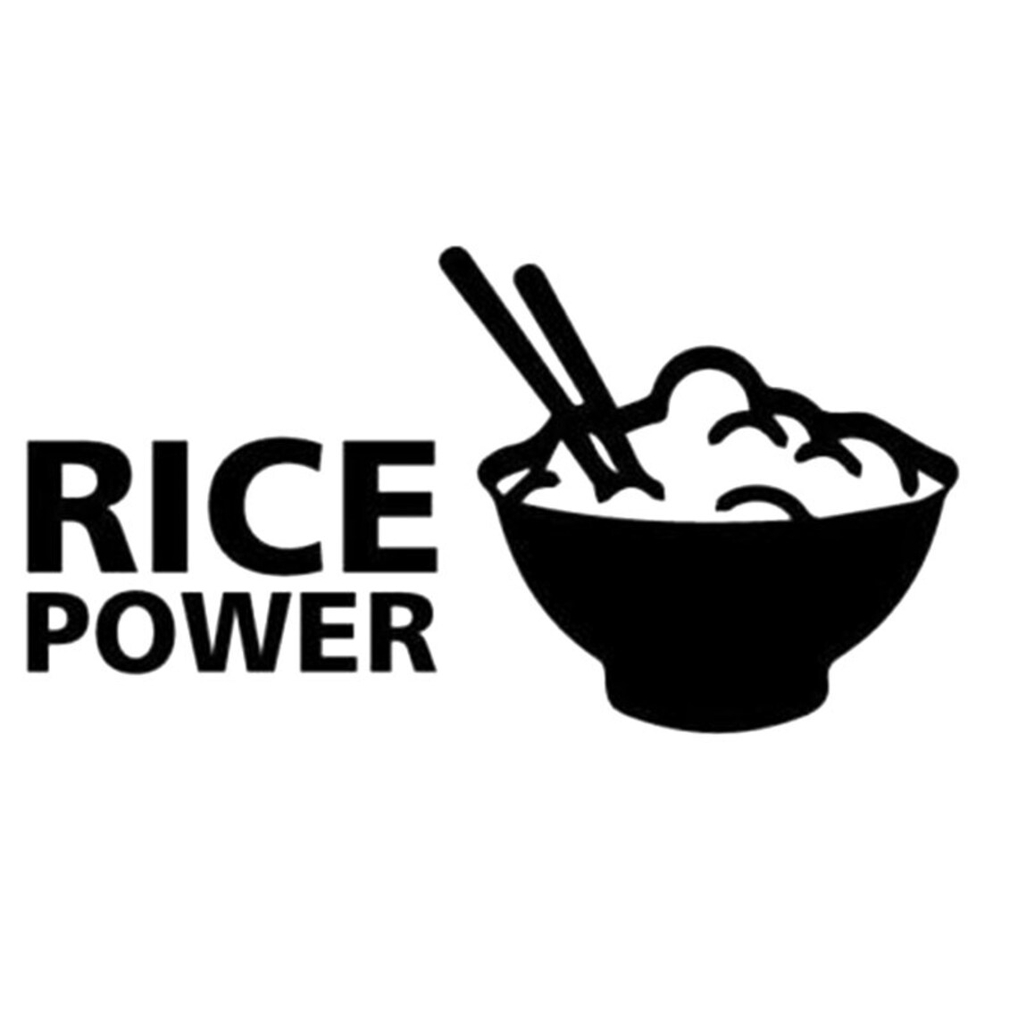 Rice Power JDM Funny Sticker Decal - Etsy
