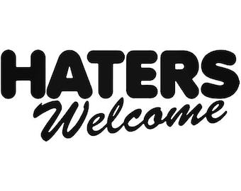 I Love Haters JDM Funny Sticker Decal | Etsy