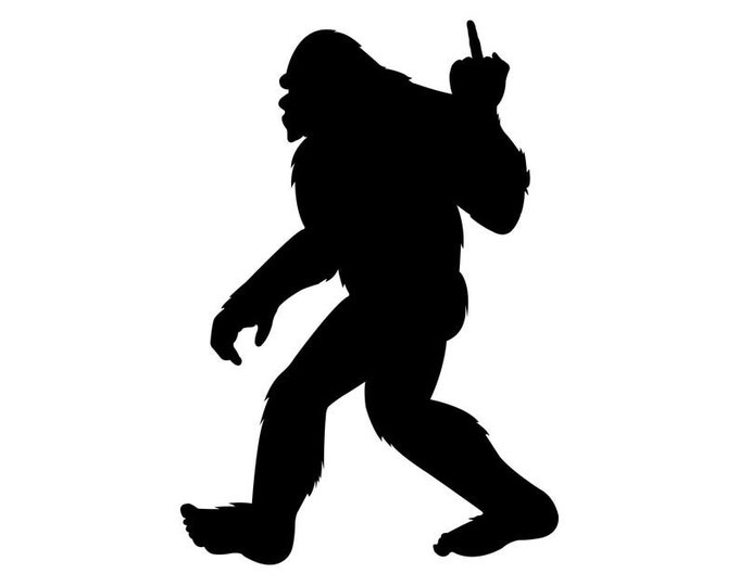 Bigfoot Middle Finger Funny Sticker Decal - Etsy