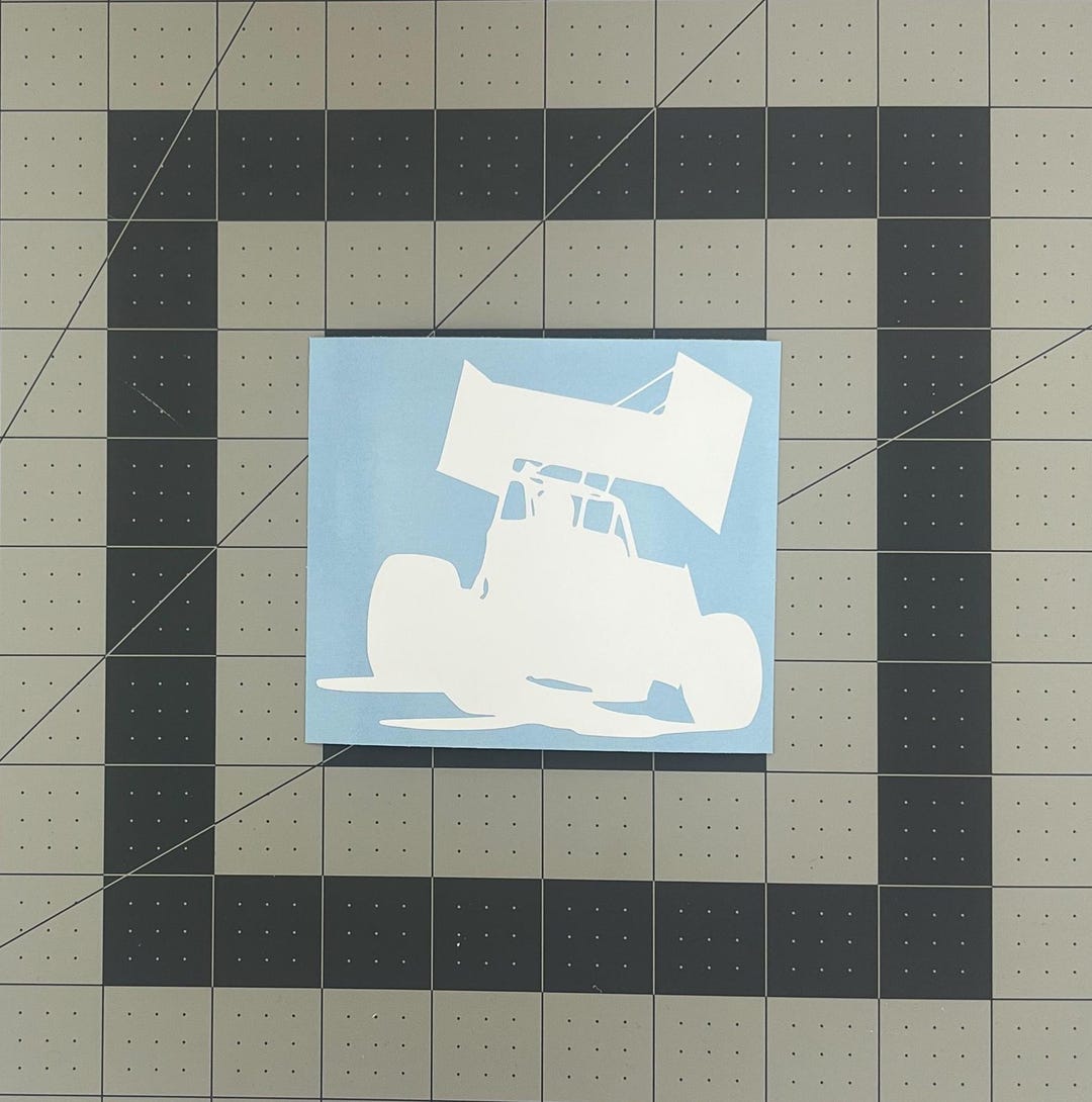 Winged Sprint Car V4 Race Racing Racecar Sticker Decal - Etsy