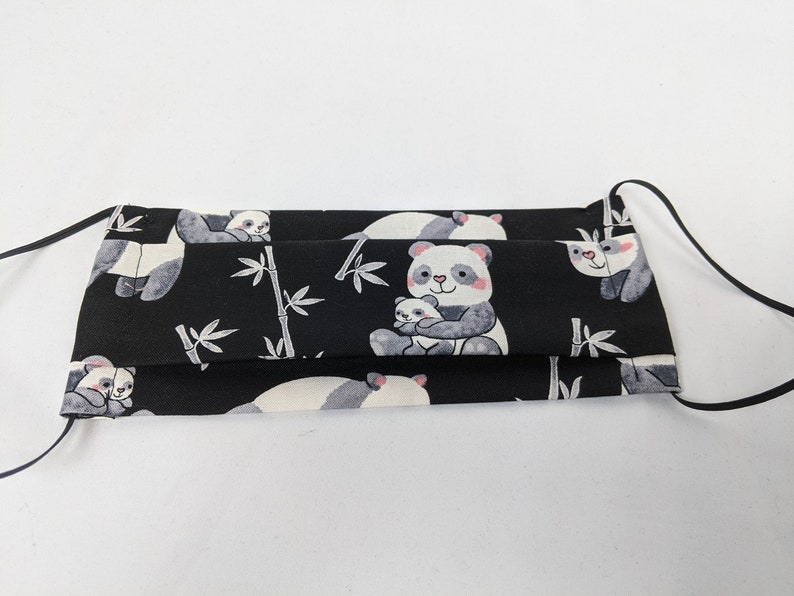 Cute Panda Reusable Face Mask W/filter Pocket Bamboo - Etsy