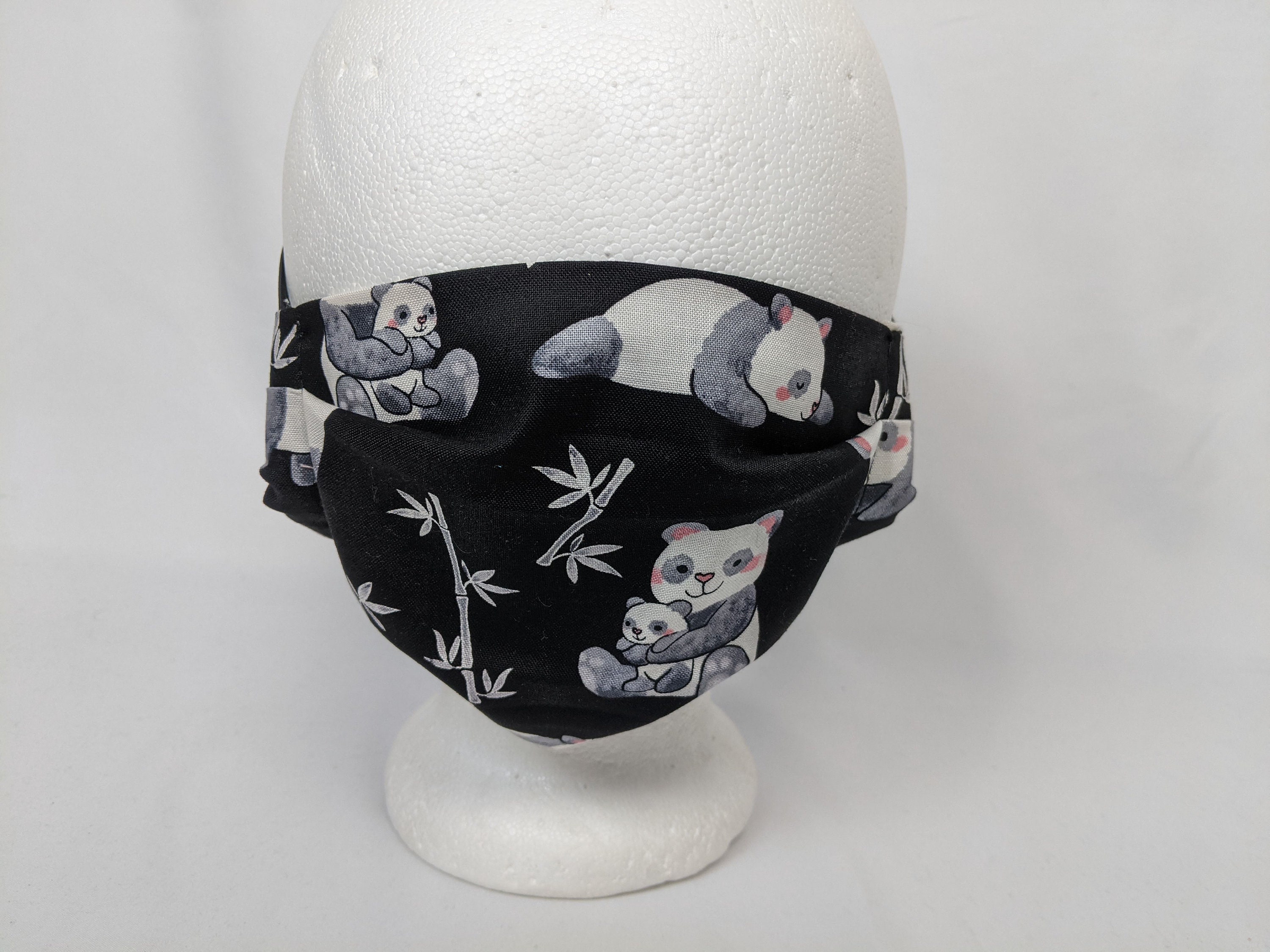 Cute Panda Reusable Face Mask W/filter Pocket Bamboo - Etsy
