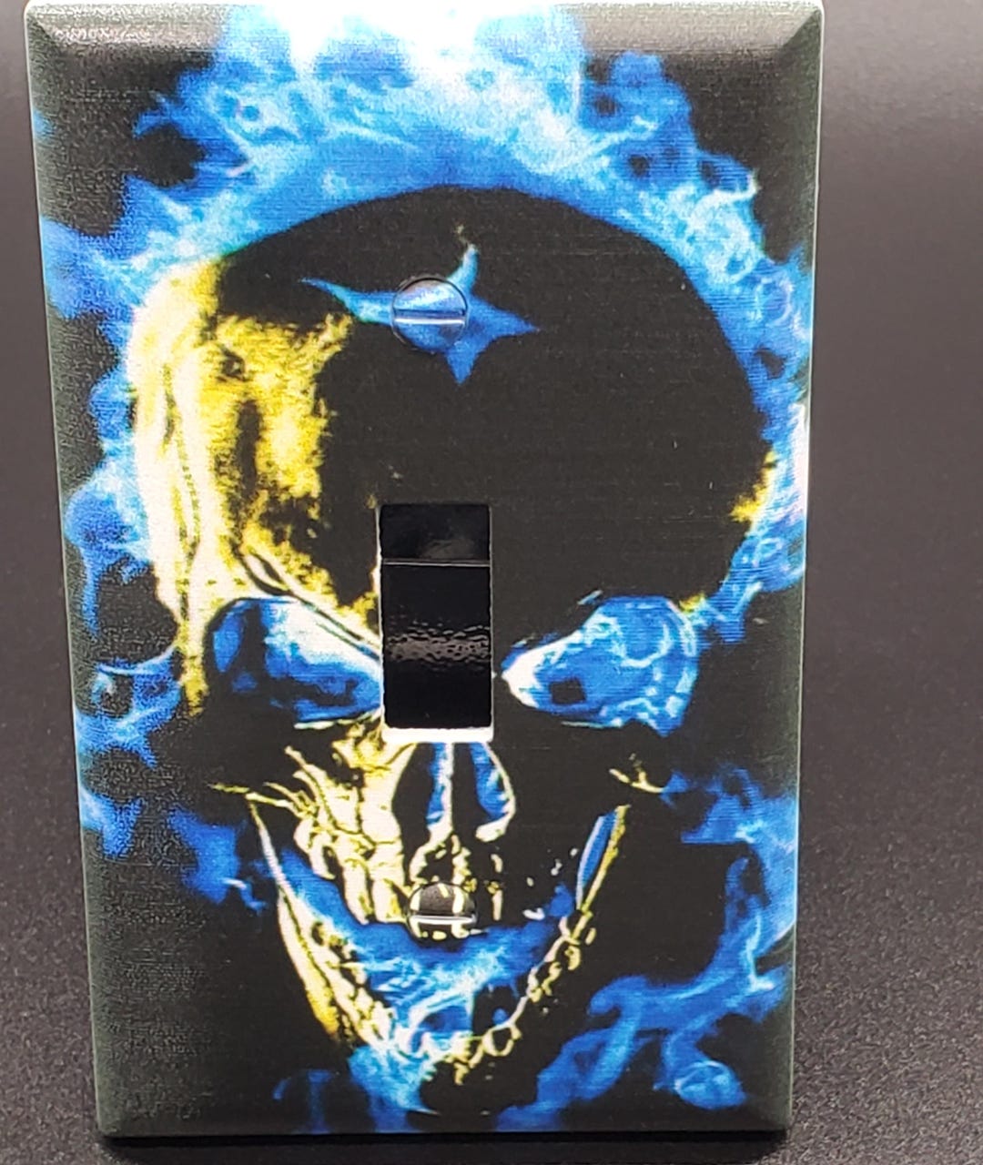 Flame Skull Light Switch Cover - Etsy
