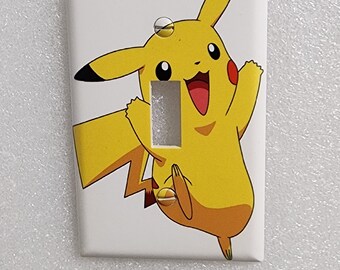 Pokemon Light Switch Cover Plate Pikachu - Etsy