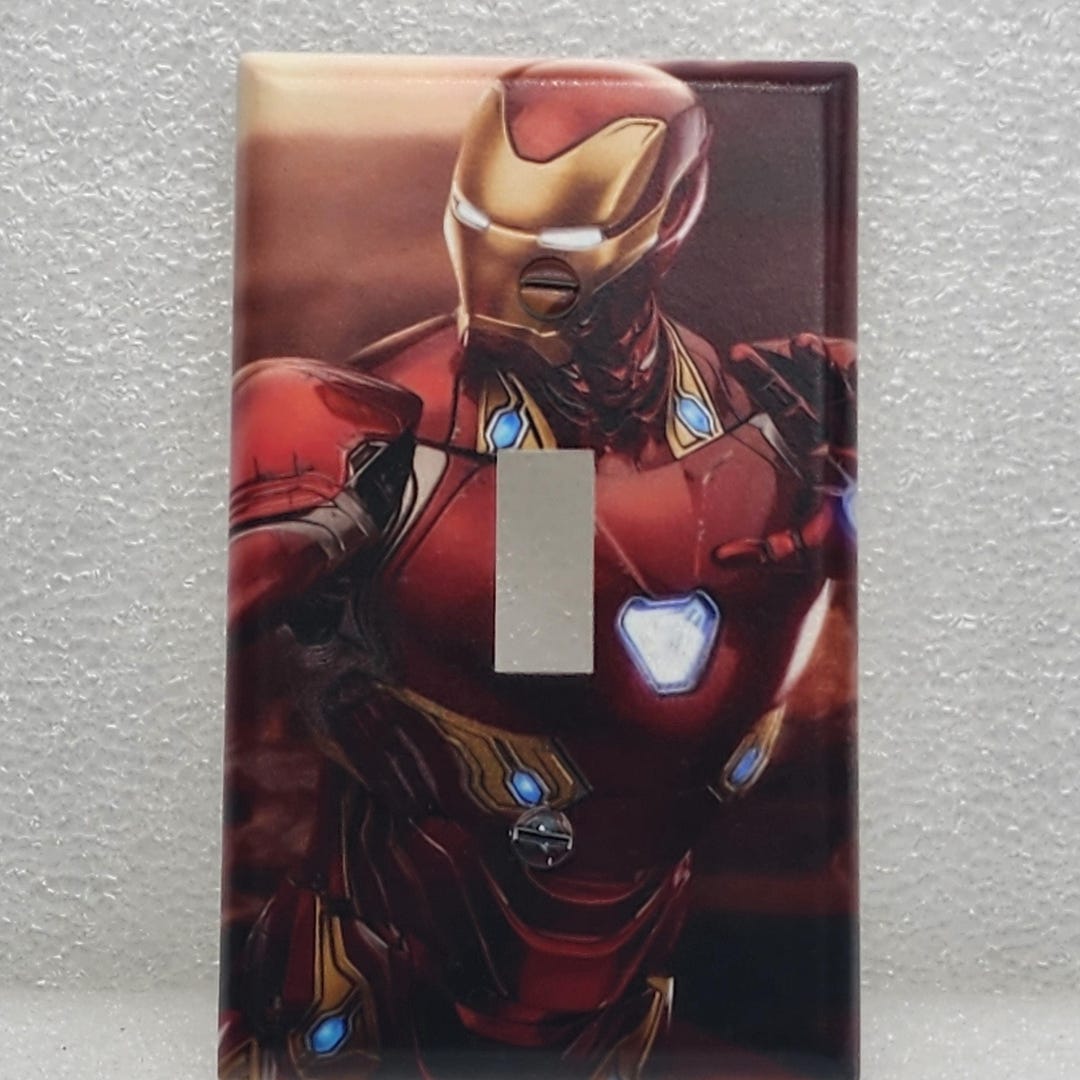 Iron Man Light Switch Cover - Etsy