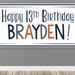Boy Birthday Banner Personalized Custom Sign Vinyl Blue Boy Kid Parade ...