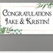 Congratulation Banner Elegant Greenery Personalized Sign Wedding ...