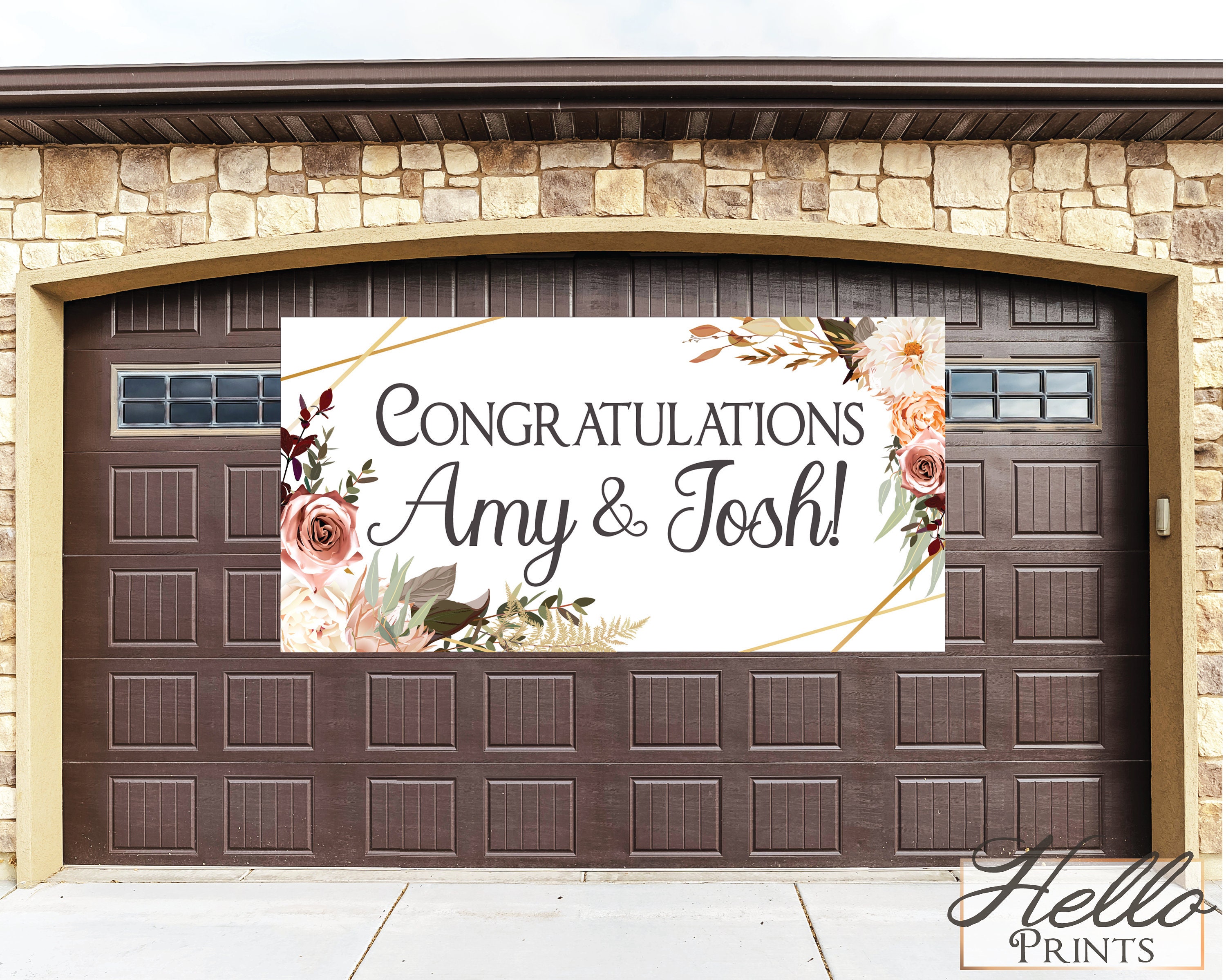 Boho Floral Bridal Wedding Congratulations Banner Wedding - Etsy