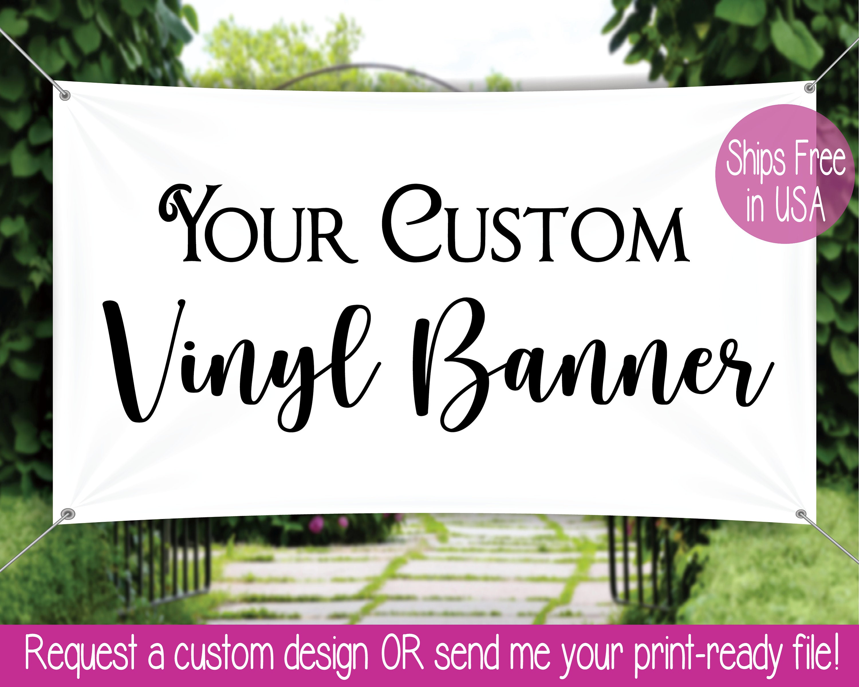 Wedding Congratulations Drive by Banner Elegant Greenery Personalized ...