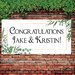 Congratulation Banner Elegant Greenery Personalized Sign Wedding ...