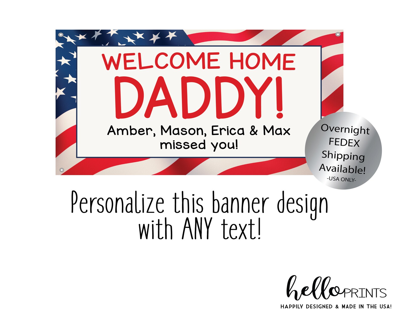 Welcome Home Banner Military Homecoming American Flag Sign - Etsy