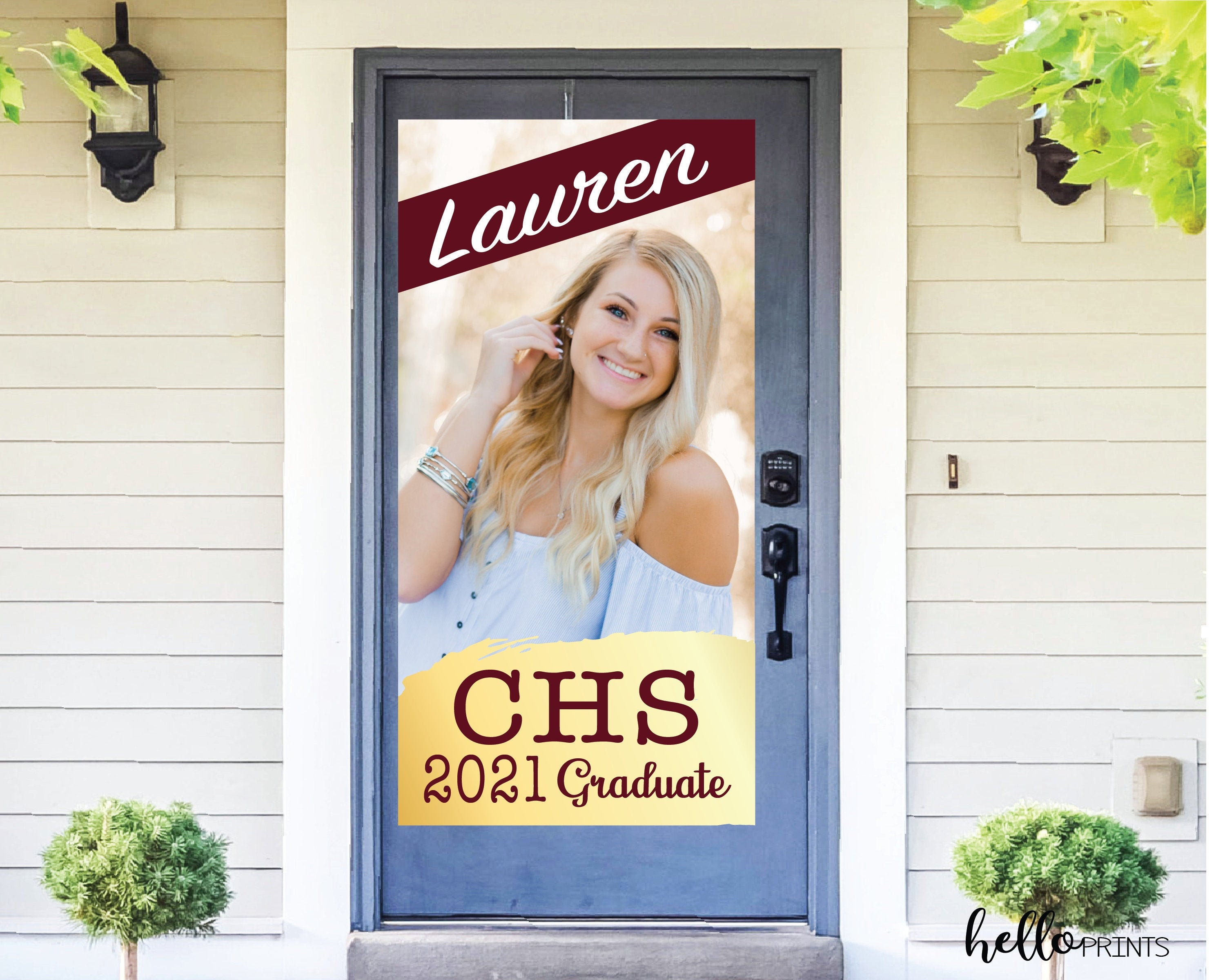 Graduation Senior Door Banner Personalized Custom Vinyl Sign | Etsy