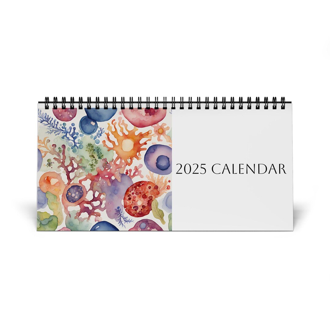 Desk Calendar 2025 Grid, Microbiome Bacteria Science Artwork, Science ...