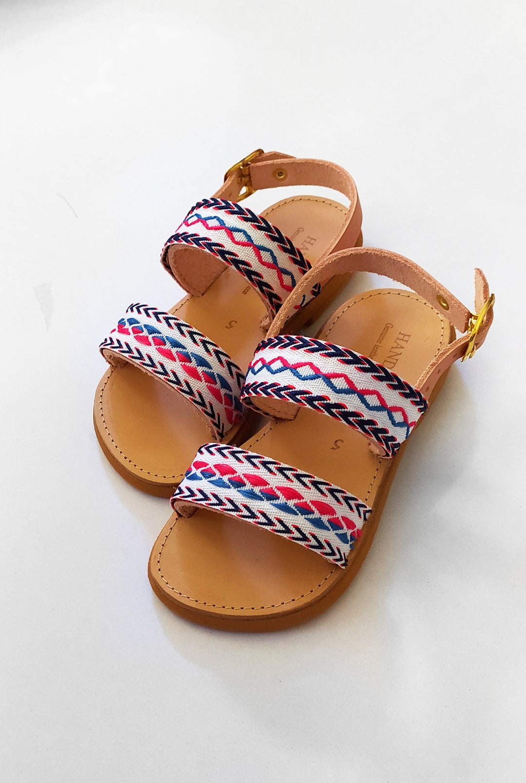 Peru / Boho Girl Sandals / Childrens Leather Sandals / Greek Sandals ...