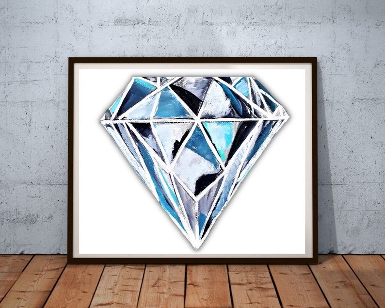 Blue Diamond Printable - Etsy