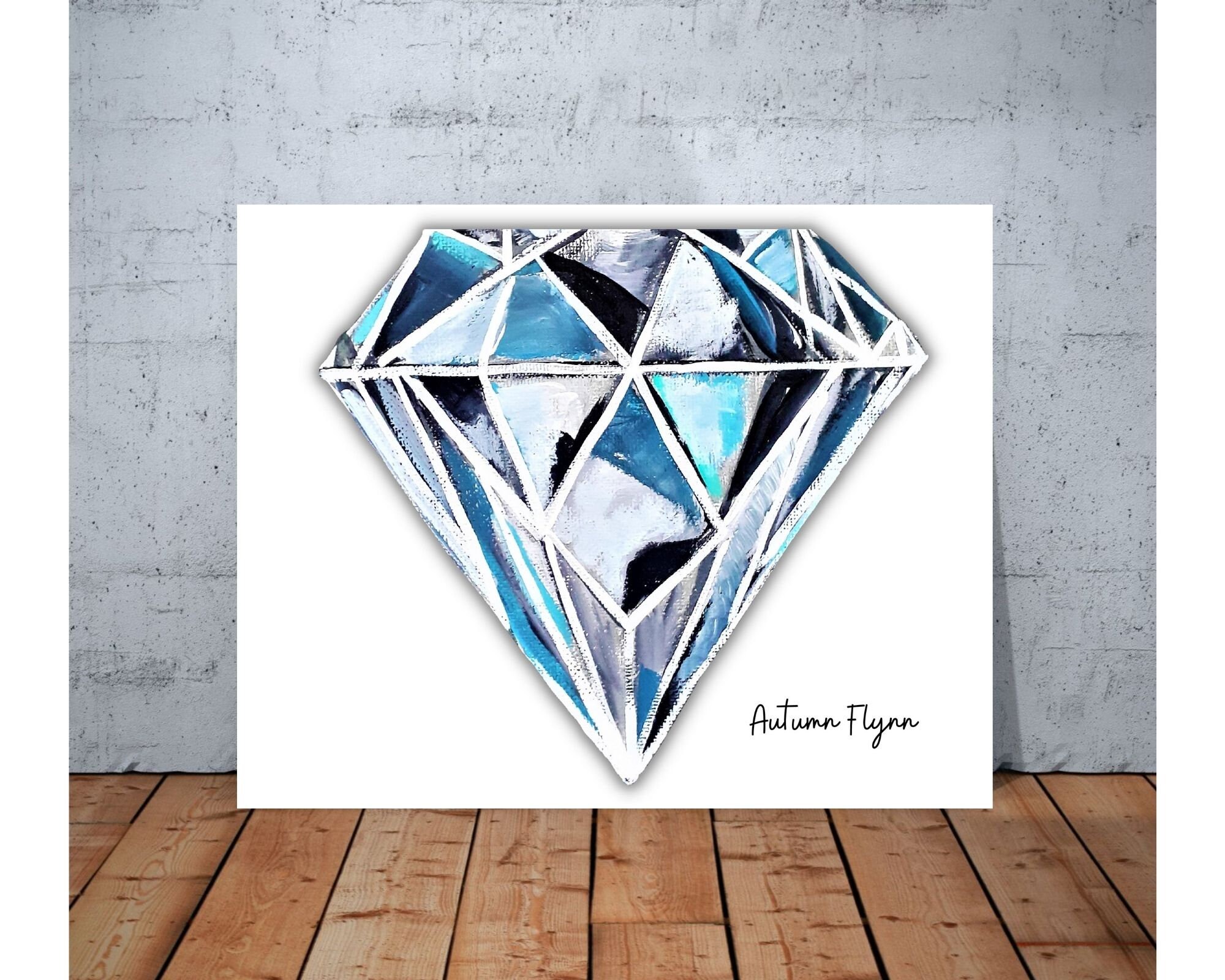 Blue Diamond Printable - Etsy