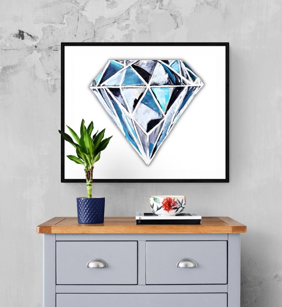 Blue Diamond Printable - Etsy