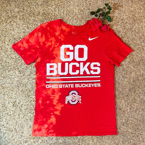 Ohio State Buckeyes Bleached Tshirt - Etsy