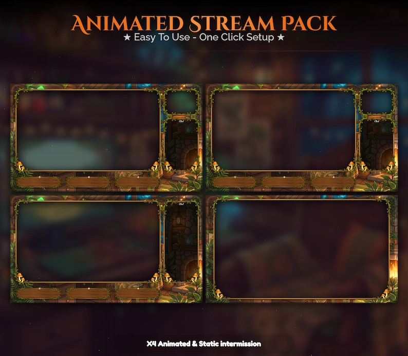 Cozy Ghost Overlay Animated Stream Package: Twitch, Youtube, Kick ...