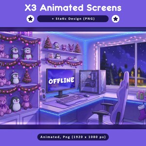 Cozy Christmas Animated Stream Package: for Twitch Overlay, Youtube ...