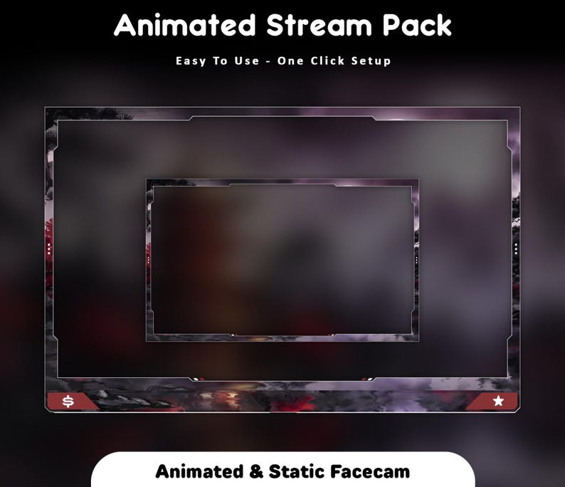 Samurai Moon Animated Stream Package: for Twitch Overlay, Youtube, Kick ...