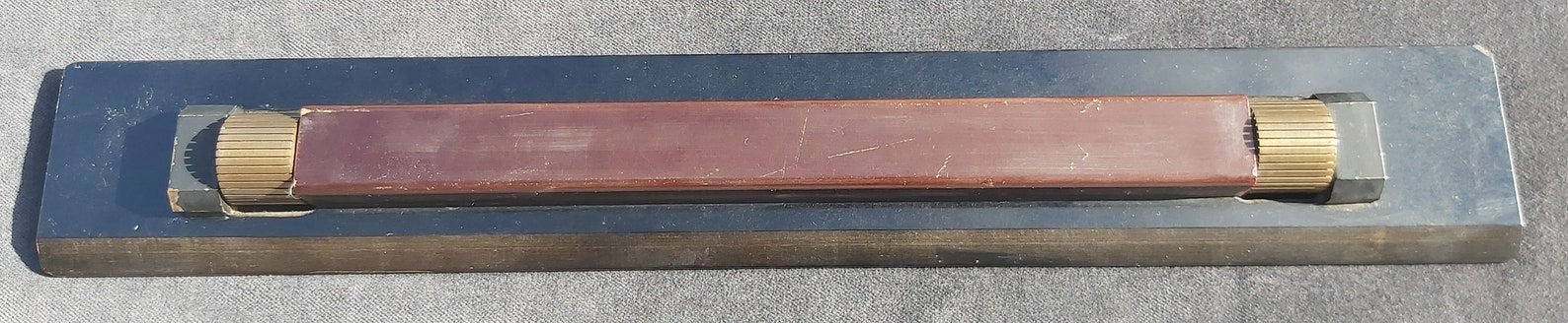 Vintage Ebony and Brass Rolling Straight Edge / Ruler (houghton ...