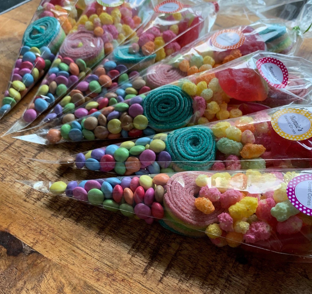 Rainbow Sweet Cones - Etsy