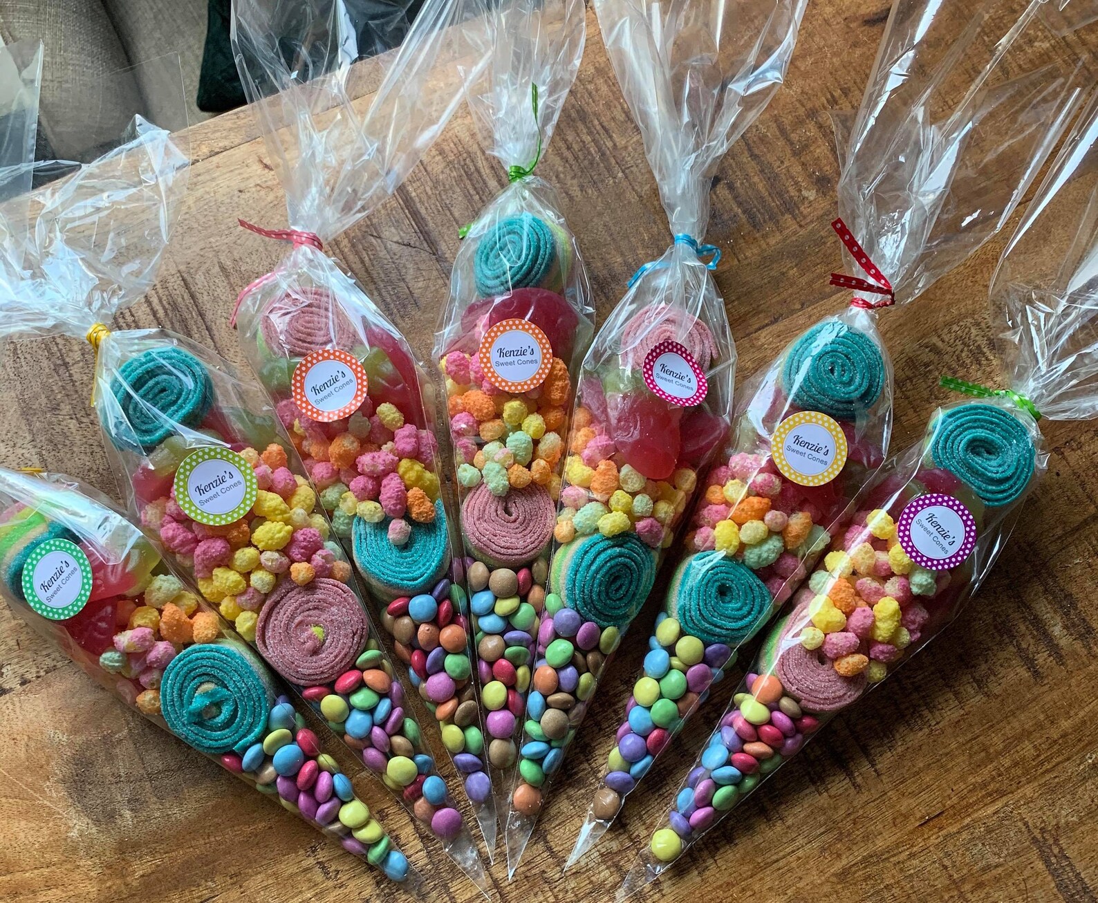 Rainbow Sweet Cones - Etsy