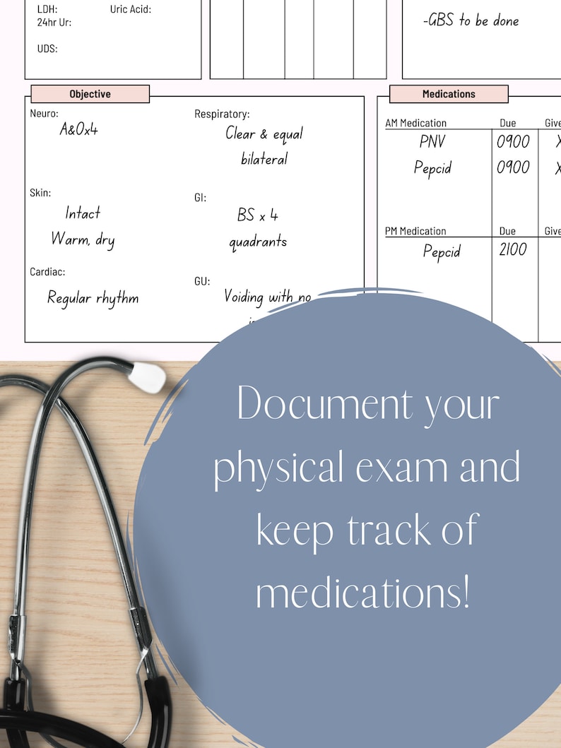 Labor and Delivery Antepartum Report Sheet / Digital Download - Etsy