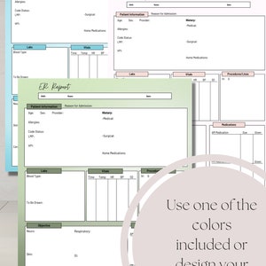 ER Nurse Report Sheet / Digital Download - Etsy