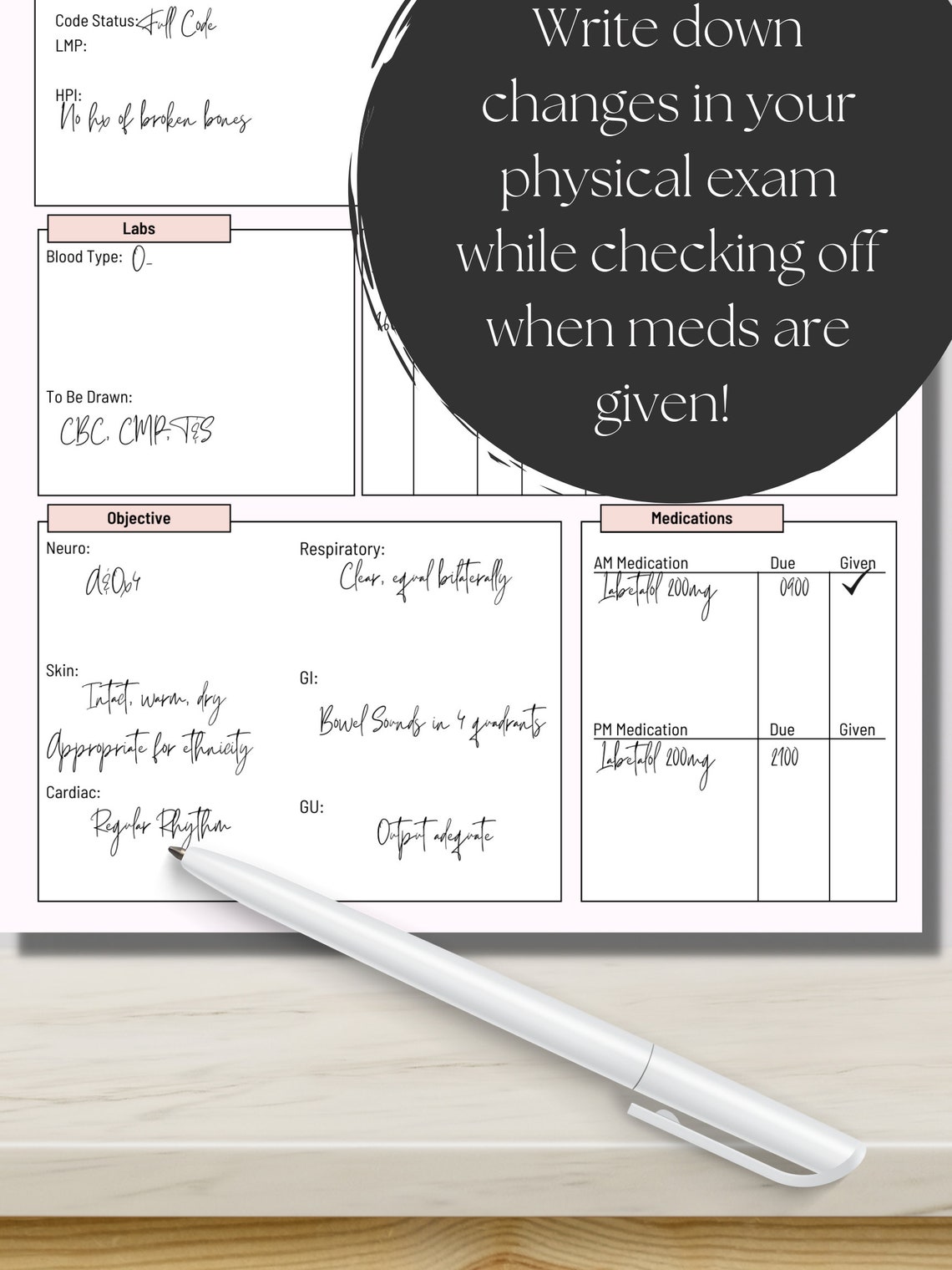 ER Nurse Report Sheet / Digital Download - Etsy