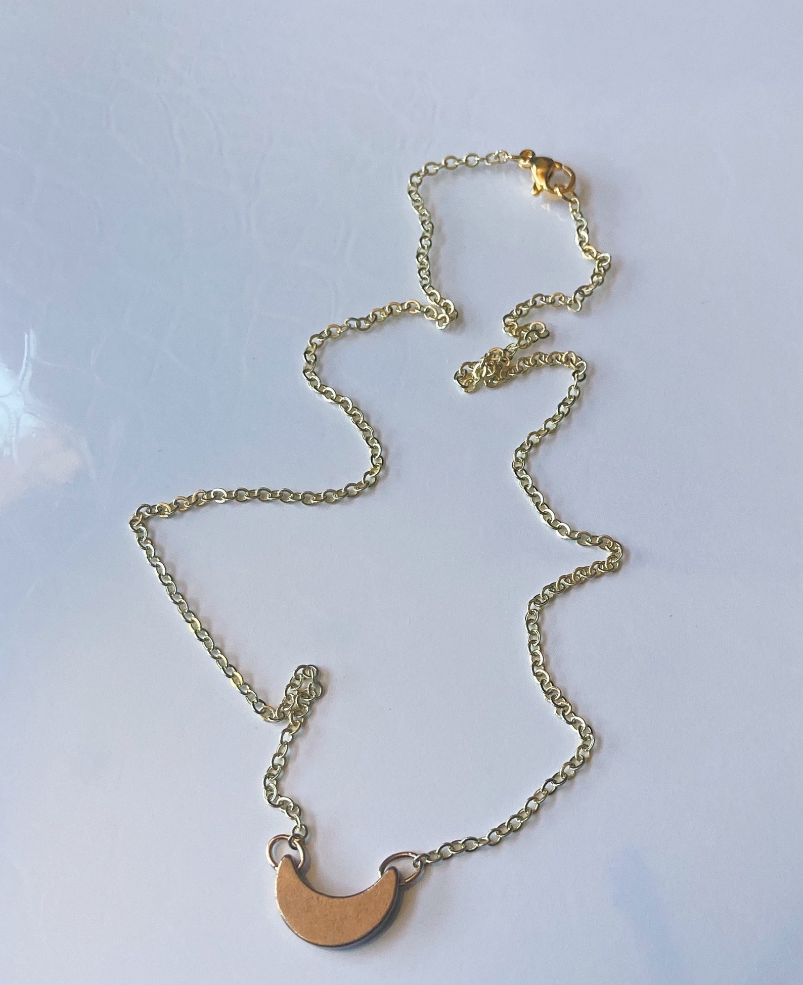 Gold Moon Necklace - Etsy