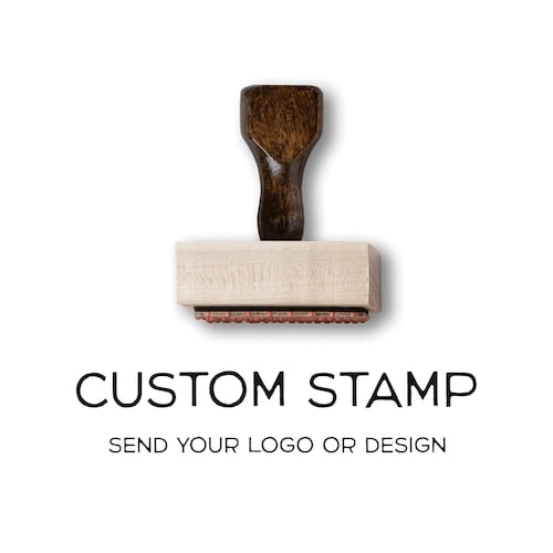 Custom Logo Rubber Stamp Brand Your Business - Etsy