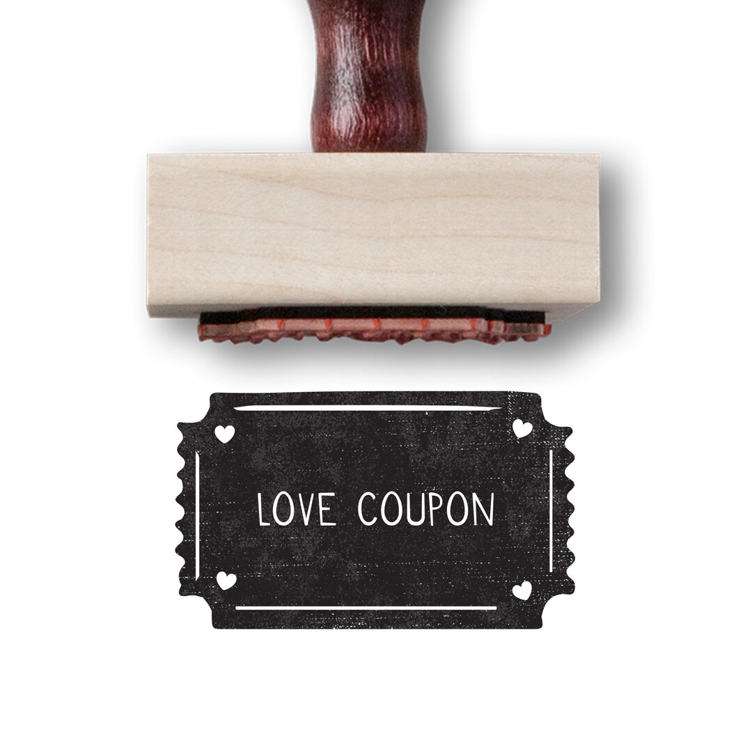 Love Coupon Rubber Stamp DIY Valentines 5 Minute Craft Bullet Journal ...