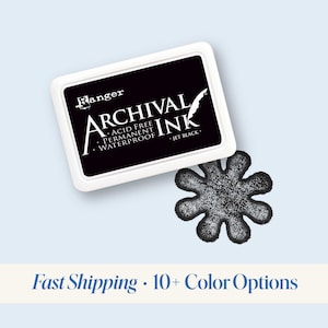 Large Black Ink Pad Paper Polymer Clay Ink Ranger Archival Fade ...