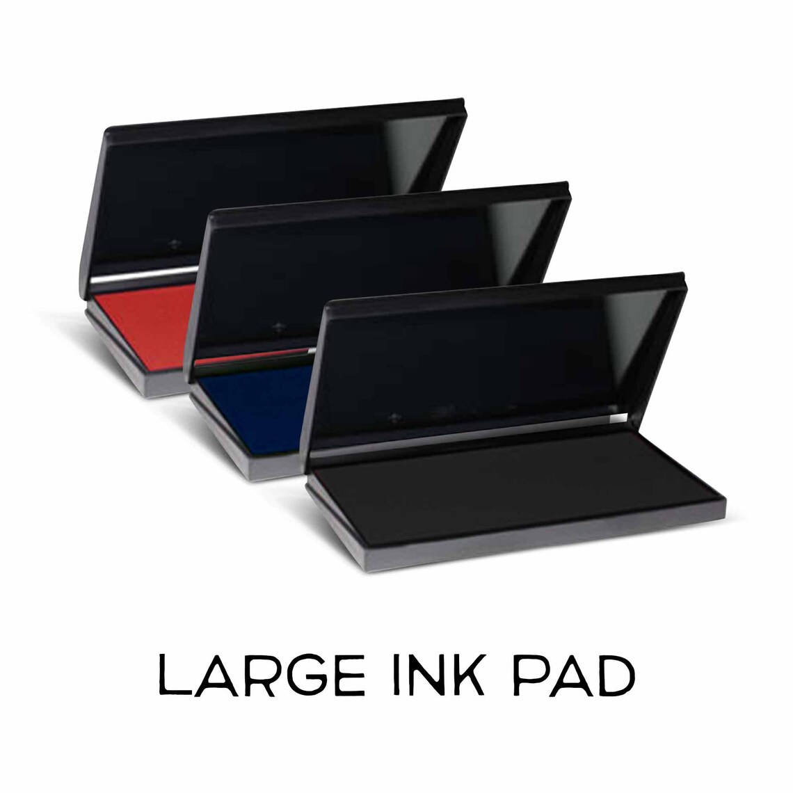 Ink Pad for Stamps Large Black Ink Pad Red Ink Black Ink Blue Ink Extra ...