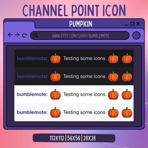 Pumpkin Channel Point Icon for Twitch - Etsy