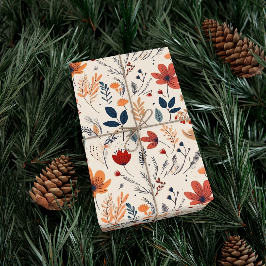 Floral Gift Wrapping Paper - Etsy