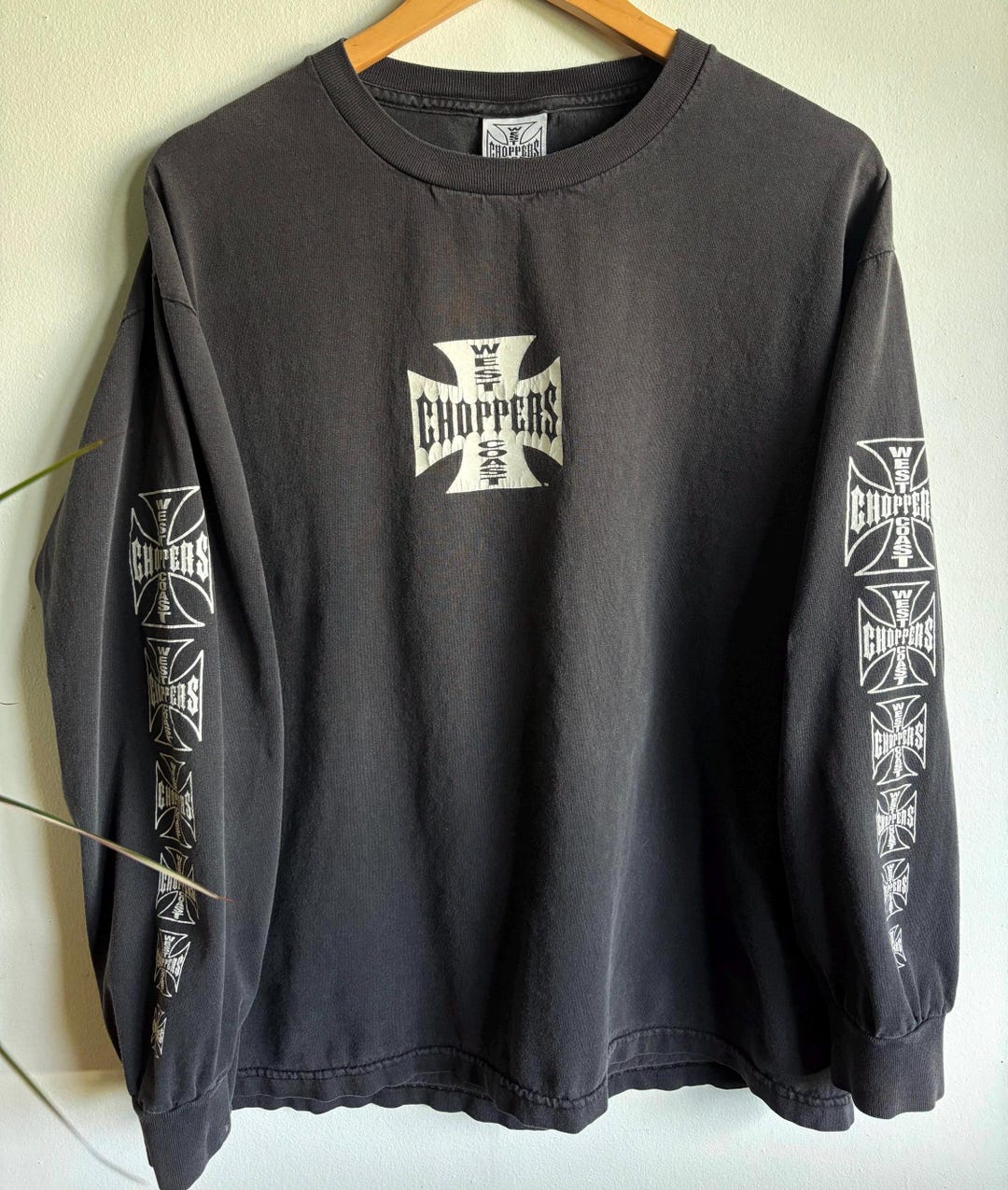 Vintage West Coast Choppers Long Sleeve Size M/L California Iron Cross ...