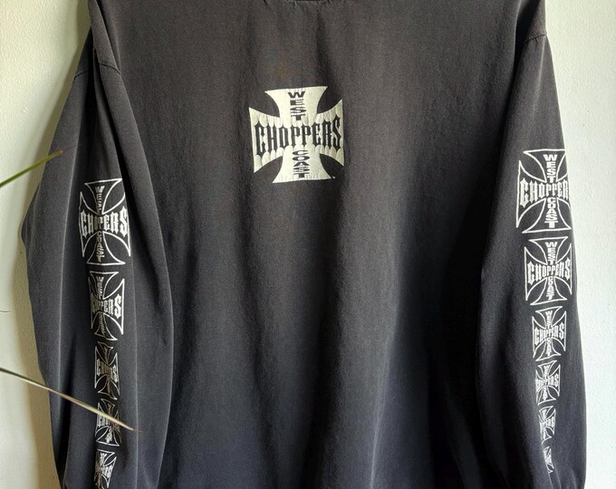 Vintage West Coast Choppers Long Sleeve Size M/L California Iron Cross ...