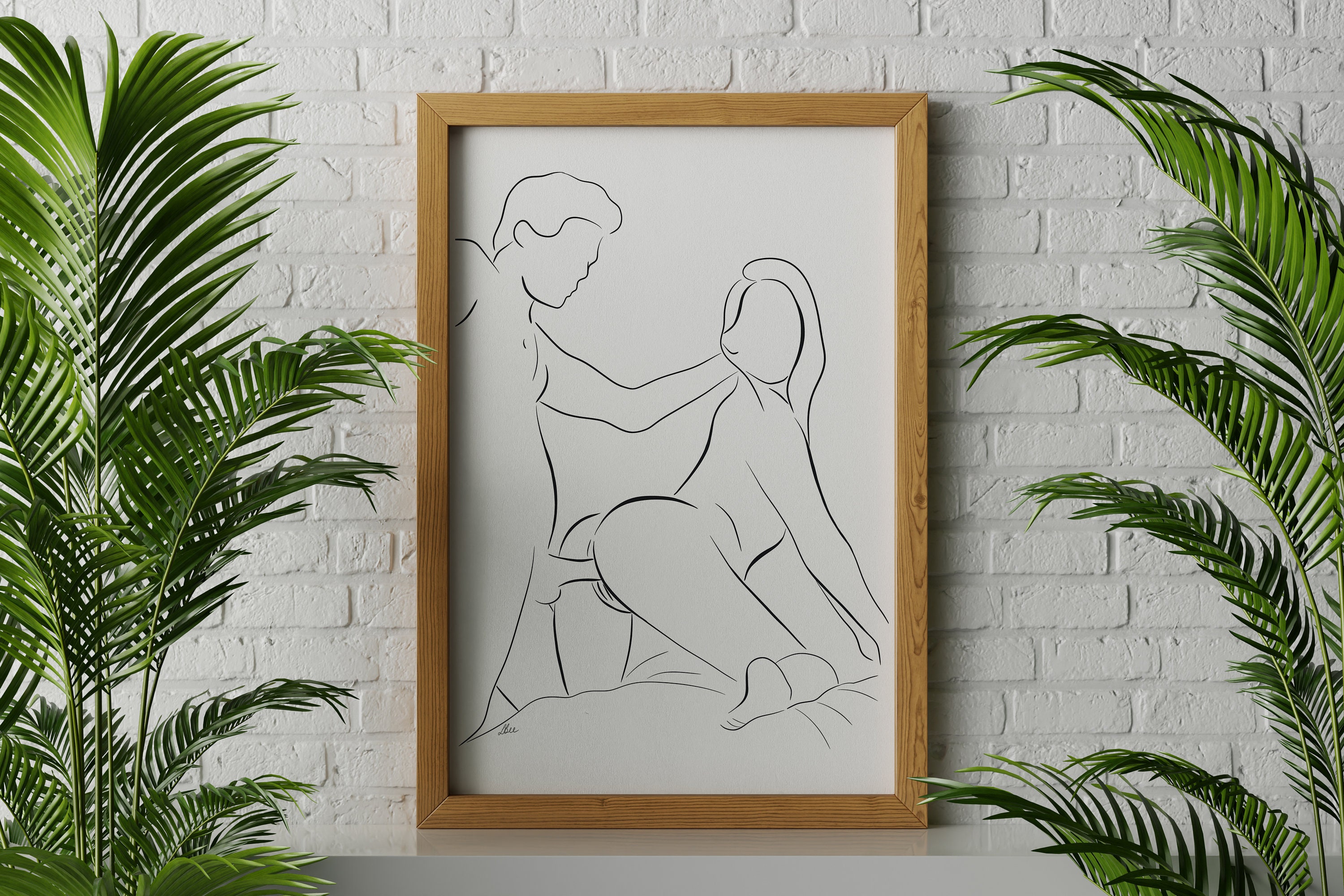 Erotic Line Art Couple Sex Line Drawing Printable Wall Etsy Canada