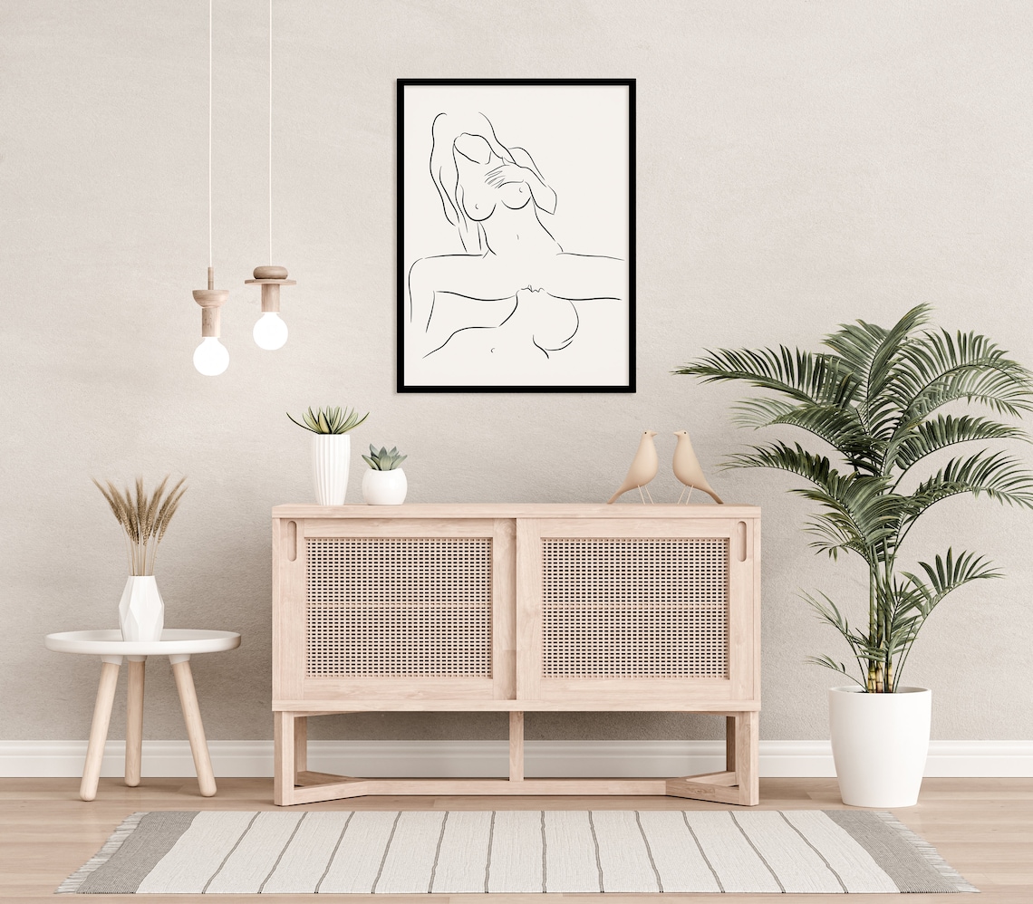 Erotic Line Art Oral Sex Naked Line Drawing Printable Wall Etsy Uk