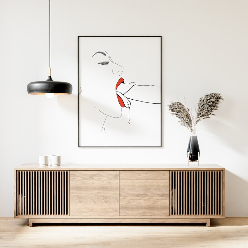 Erotic Line Art Oral Sex Blowjob Printable Digital Wall Etsy