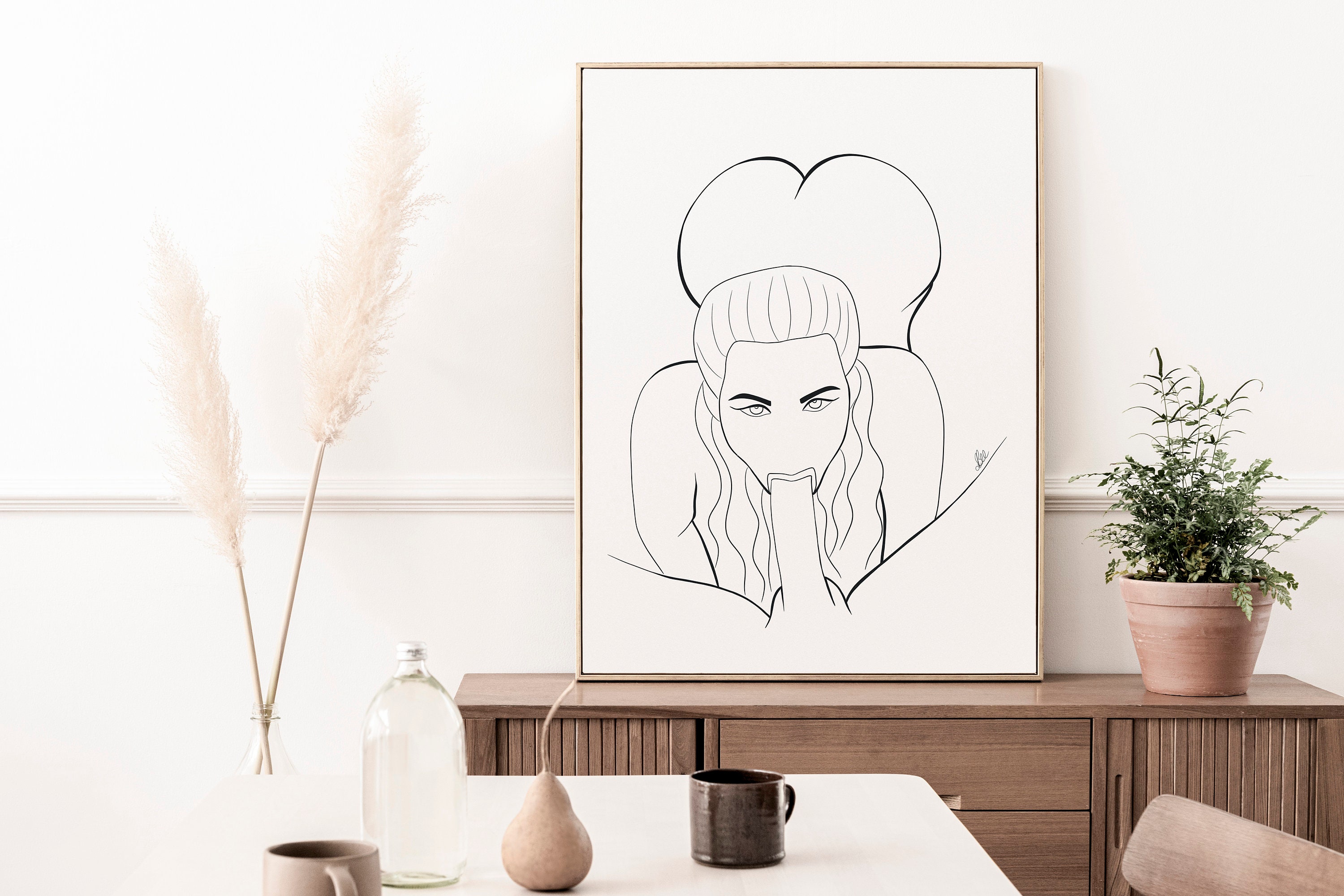 Erotic Line Art Oral Sex Line Drawing Printable Digital Etsy