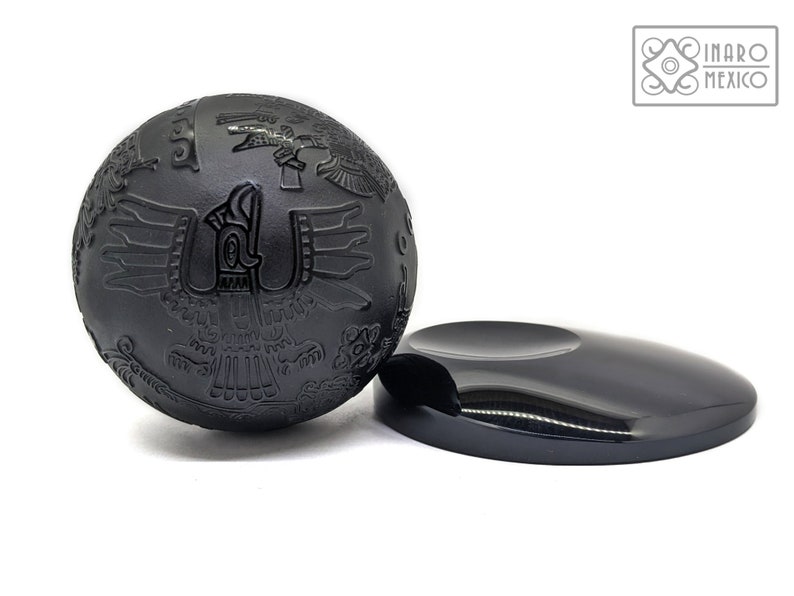 Obsidian Sphere “cihuatl”: Ancestral Energy & Aztec Symbols - Etsy